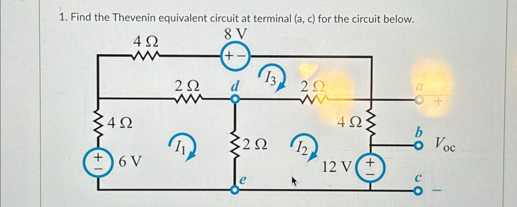 Solved Find the Thevenin equivalent circuit at terminal (a | Chegg.com