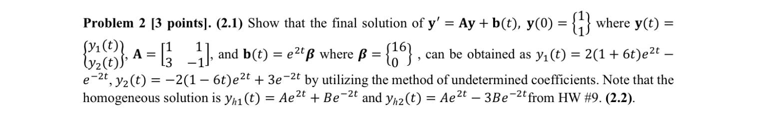 Solved Problem 2 [3 ﻿points]. (2.1) ﻿Show that the final | Chegg.com