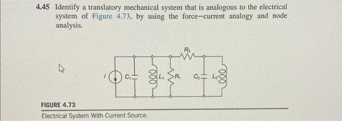 Solved 1.45 Identify a translatory mechanical system that is | Chegg.com