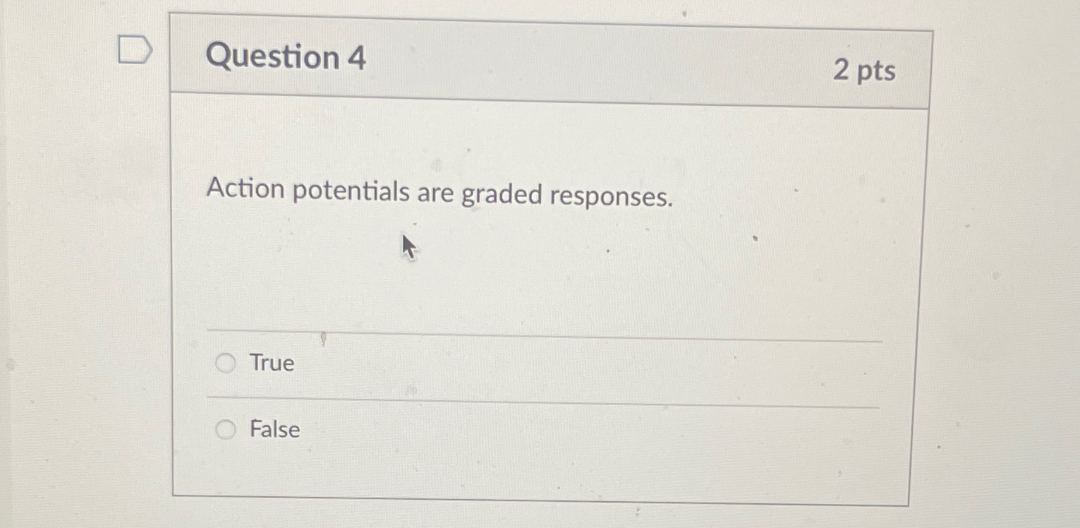 Solved Question 42 ﻿ptsAction potentials are graded | Chegg.com
