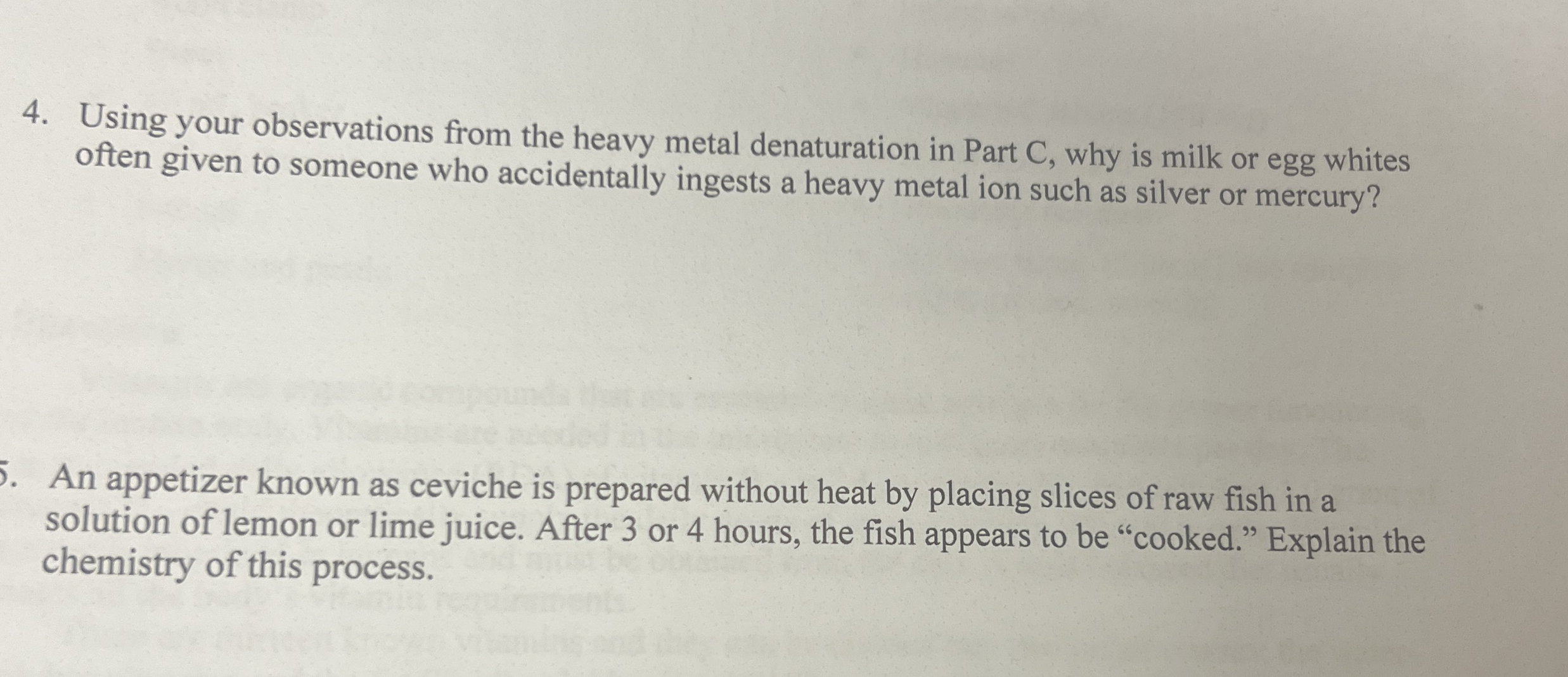 Solved Using your observations from the heavy metal | Chegg.com