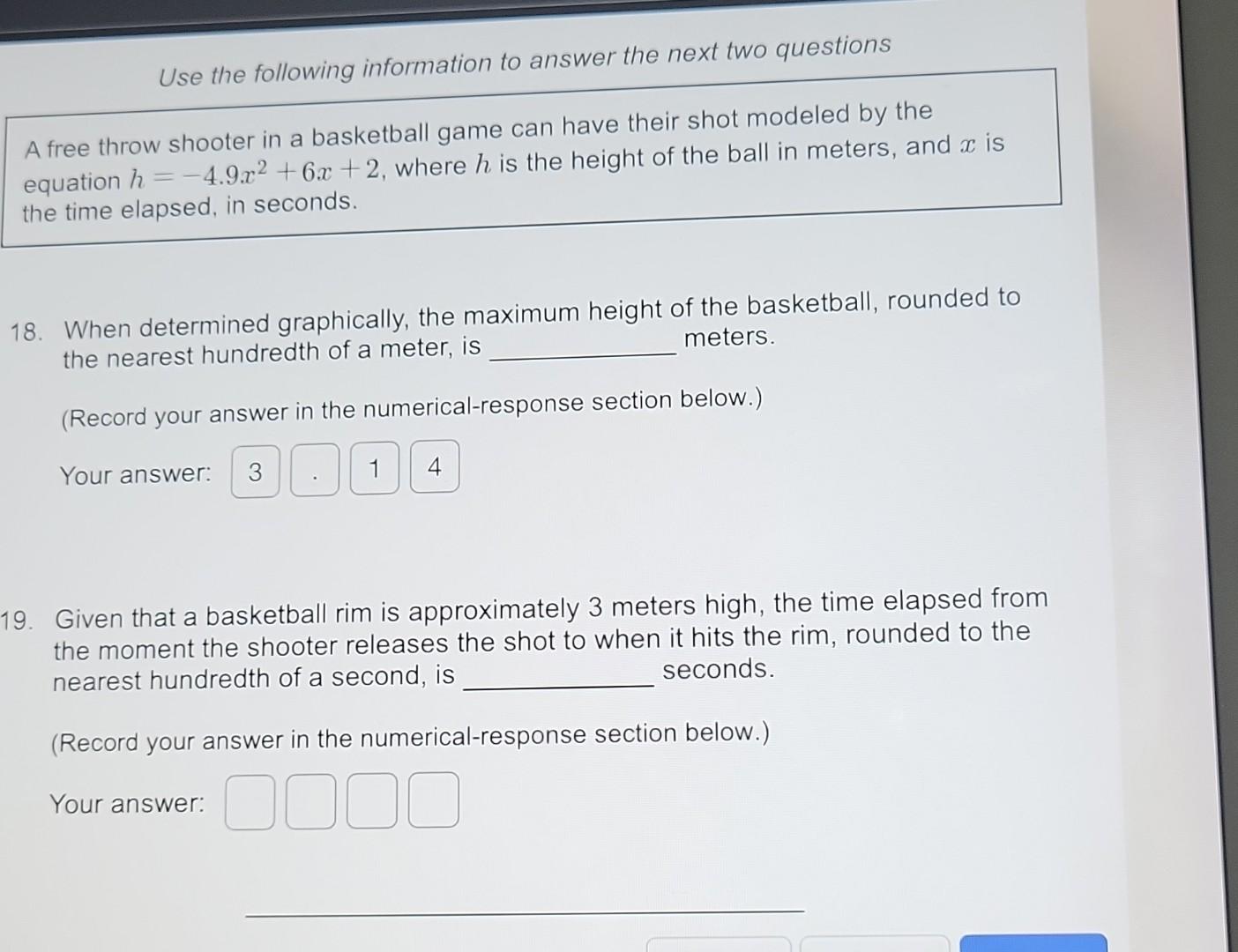 Solved A free throw shooter in a basketball game can have | Chegg.com