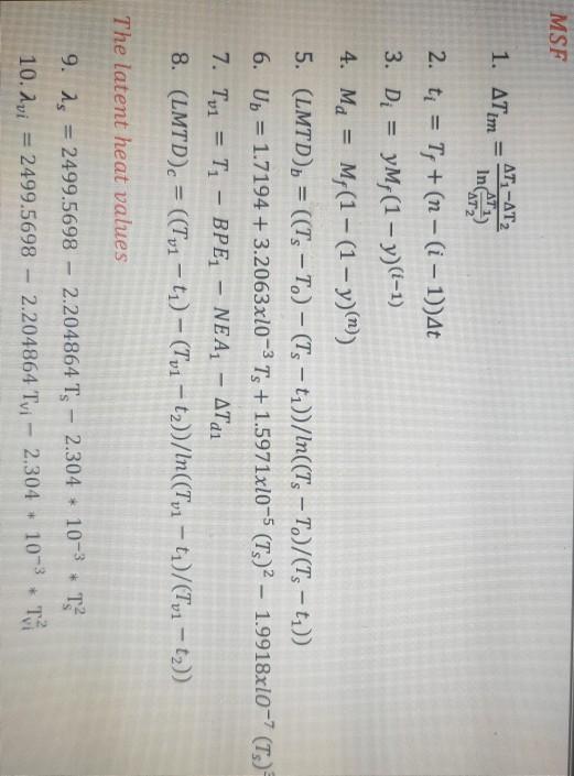 - Q2: A once-through multi-stage flash distillation | Chegg.com
