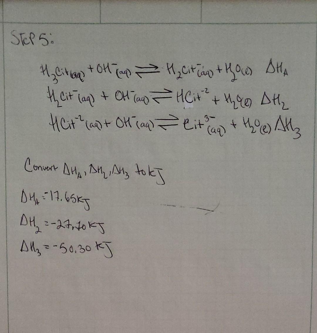 5. Equations are shown below for ΔHA,ΔH2 and ΔH3. Use | Chegg.com