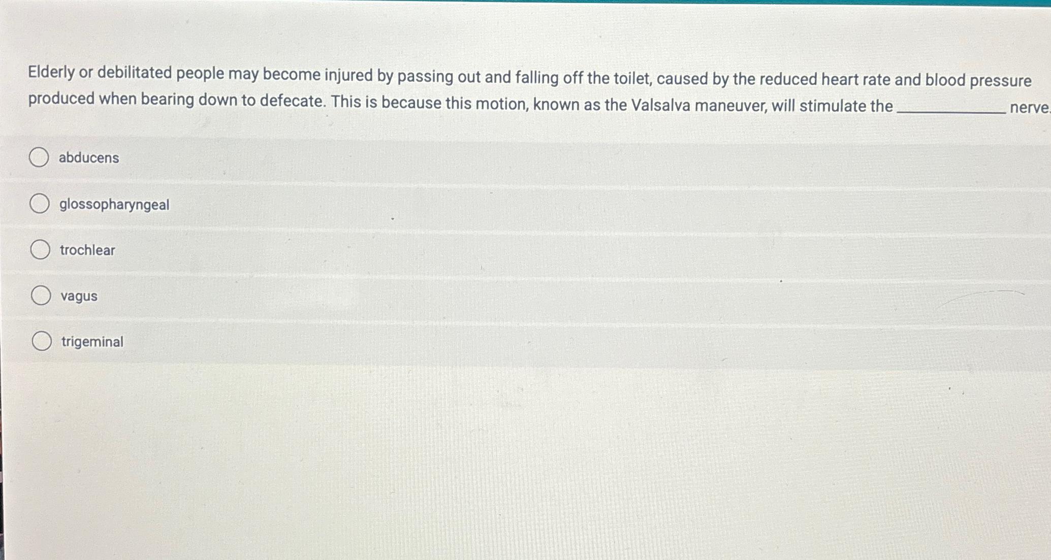 Solved Elderly or debilitated people may become injured by | Chegg.com