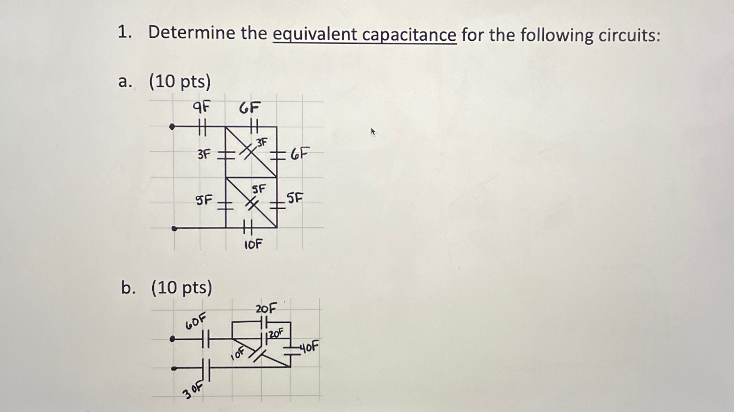Solved Determine the equivalent capacitance for the | Chegg.com