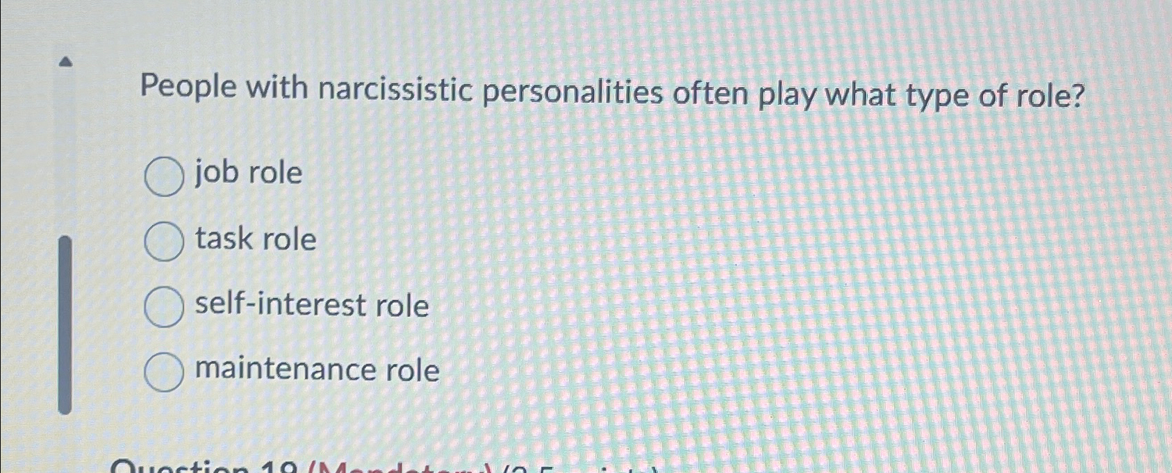 Solved People with narcissistic personalities often play | Chegg.com