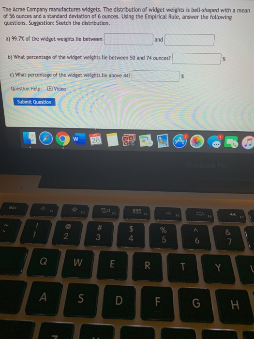 Solved The Acme Company manufactures widgets. The | Chegg.com