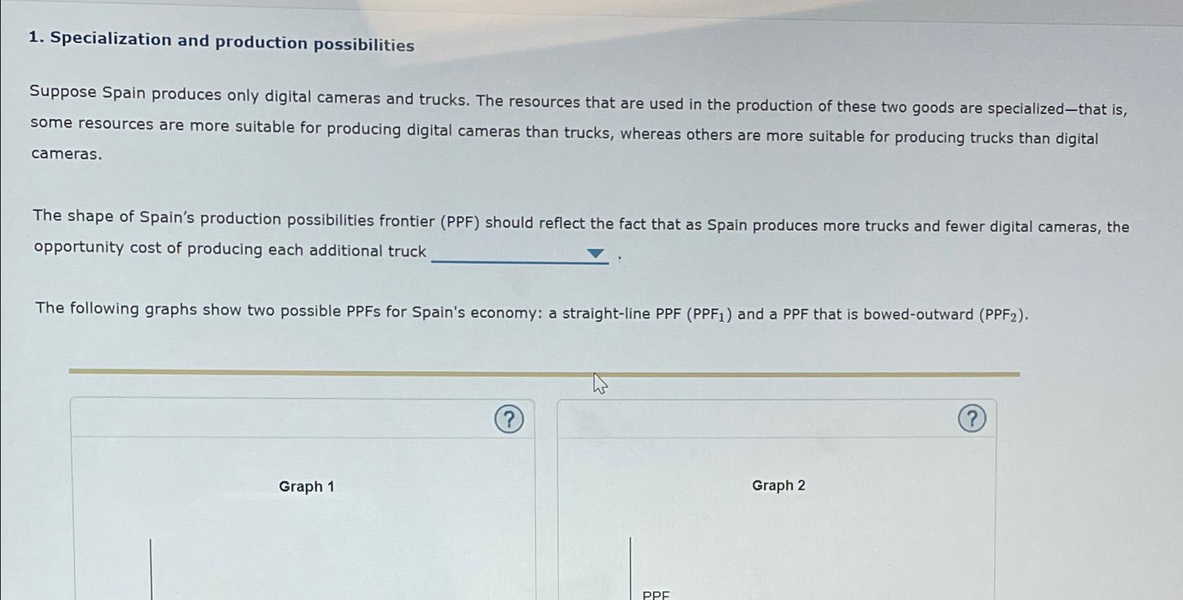Solved Specialization and production possibilitiesSuppose | Chegg.com