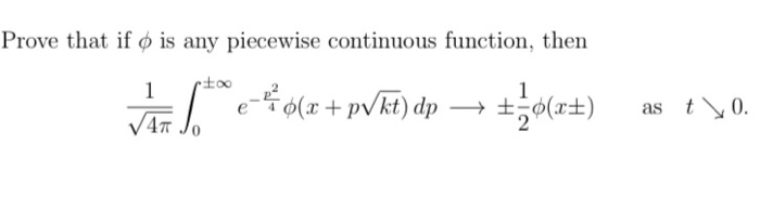 Solved Prove that if o is any piecewise continuous function, | Chegg.com