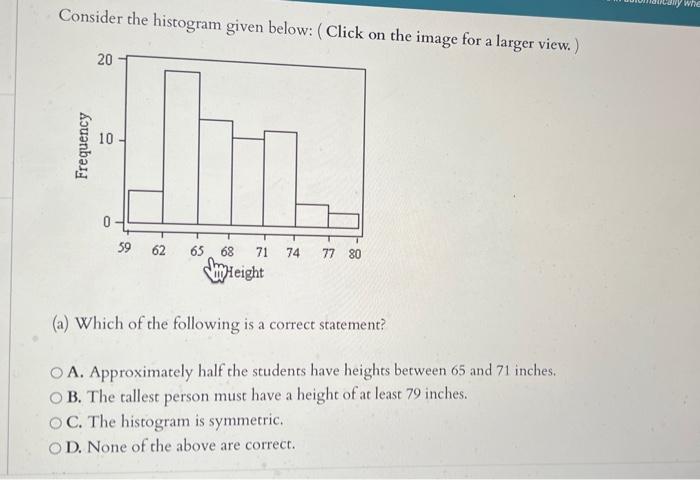 Solved Consider the following box and whisker plot. Match | Chegg.com
