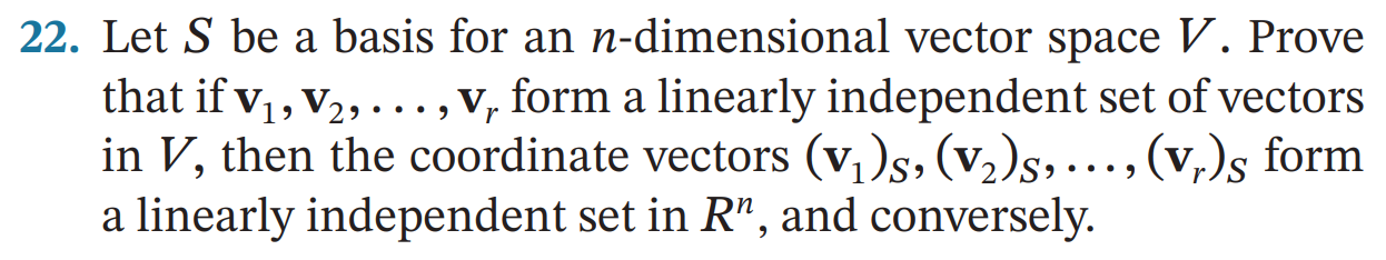Solved Let S ﻿be a basis for an n-dimensional vector space | Chegg.com
