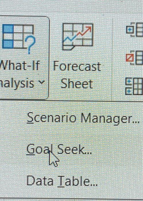 Solved solve using goal seek, and show all work, formulas, | Chegg.com