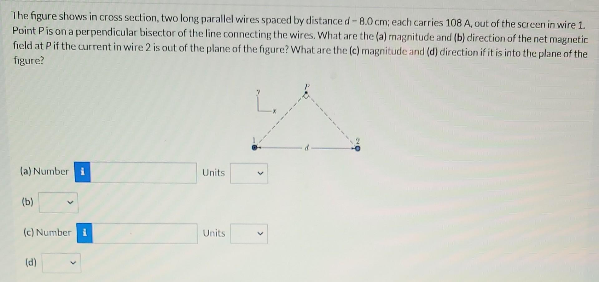 Solved The figure shows in cross section, two long parallel | Chegg.com