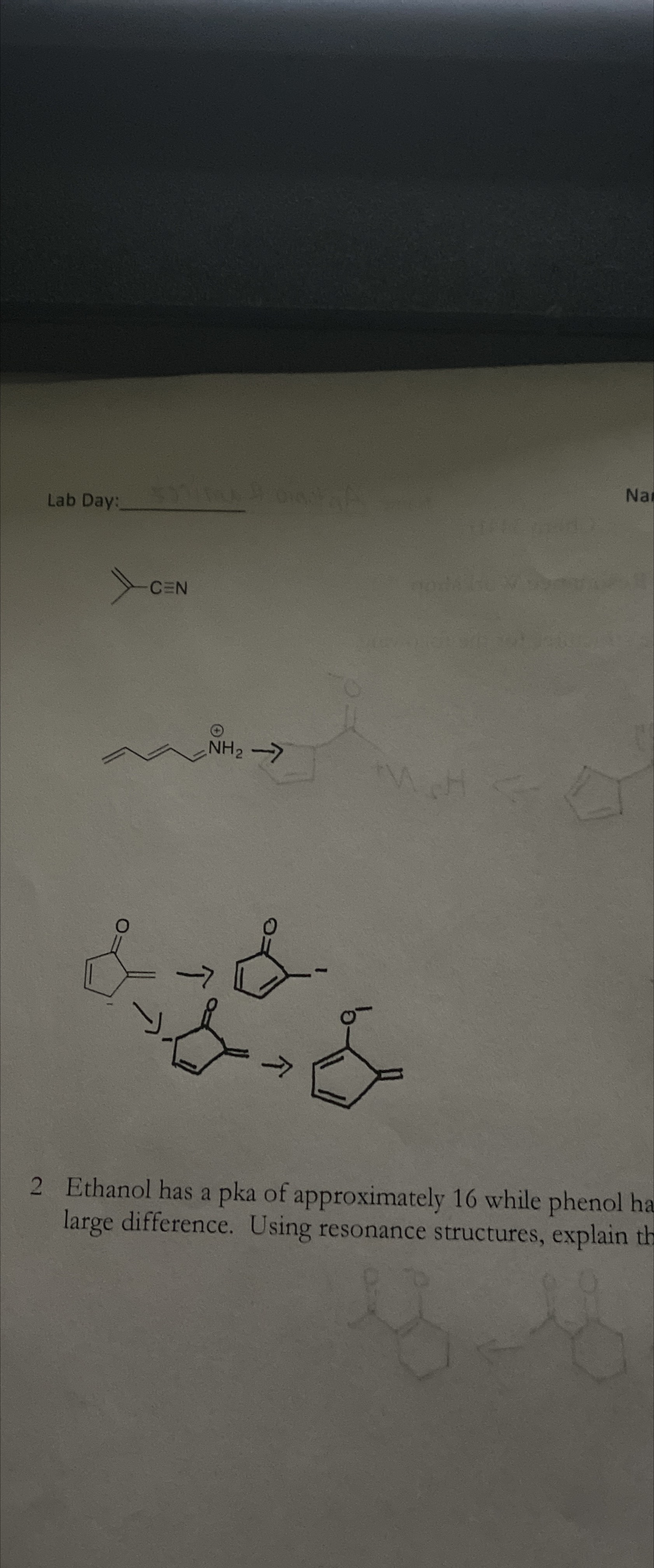 Solved Find all resonance structures2 ﻿Ethanol has a pka of | Chegg.com
