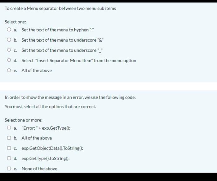 Solved To Create A Menu Separator Between Two Menu Sub Items