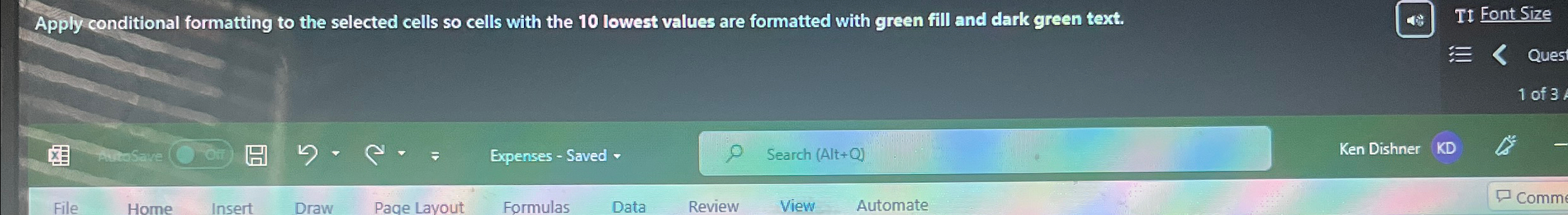 Solved Apply conditional formatting to the selected cells so | Chegg.com