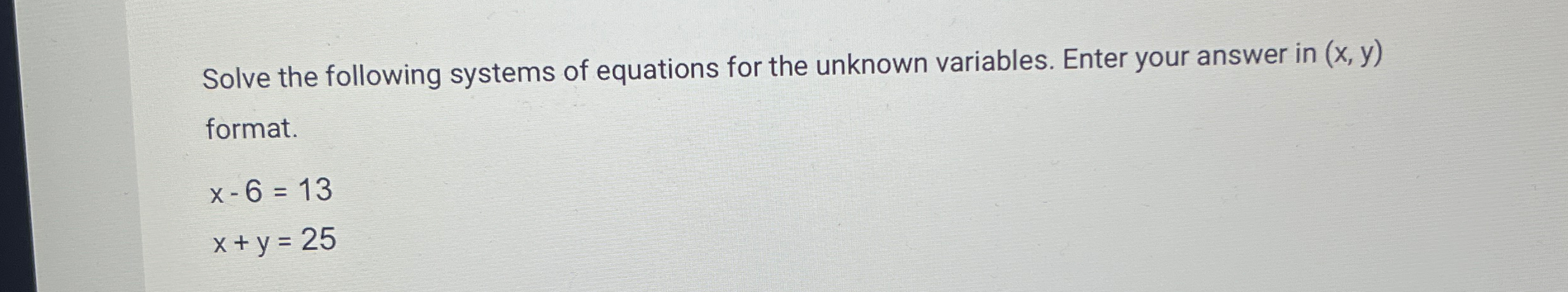 Solved Solve the following systems of equations for the | Chegg.com