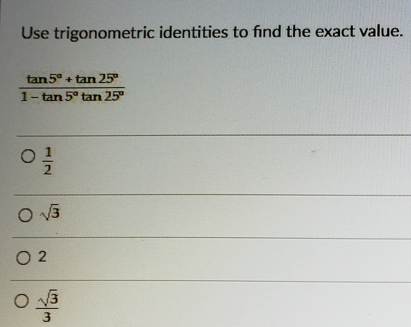 Solved Use trigonometric identities to find the exact | Chegg.com