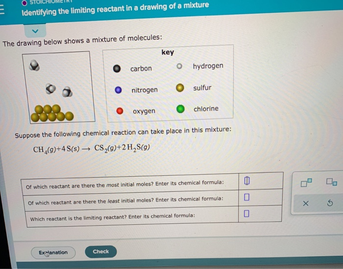 Solved Identifying the limiting reactant indul The drawing | Chegg.com