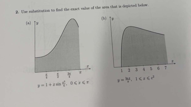 Solved Use substitution to find the exact value of the area | Chegg.com Solved Use substitution to find the exact value of the area | Chegg.com