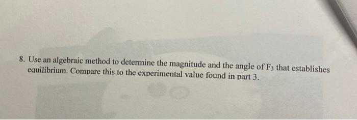Solved 8. Use an algebraic method to determine the magnitude | Chegg.com
