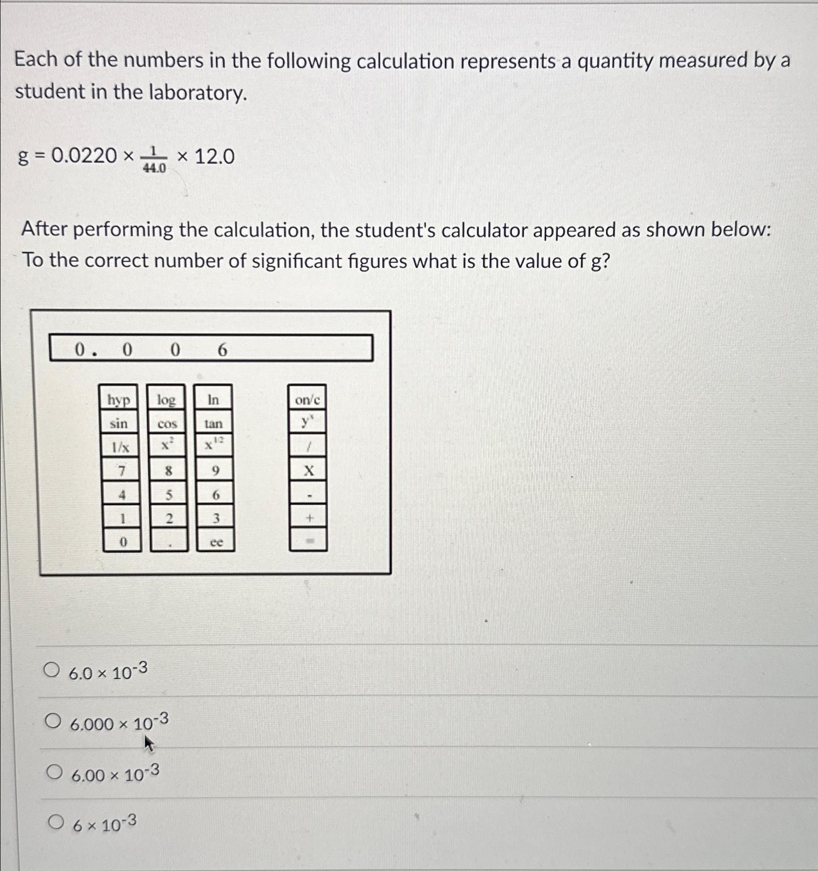 Solved Each of the numbers in the following calculation | Chegg.com
