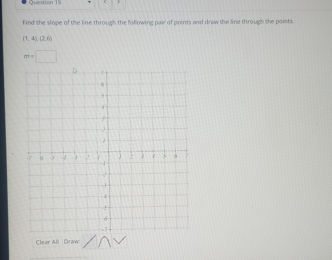 Solved Find the slope of the line through the following pair | Chegg.com