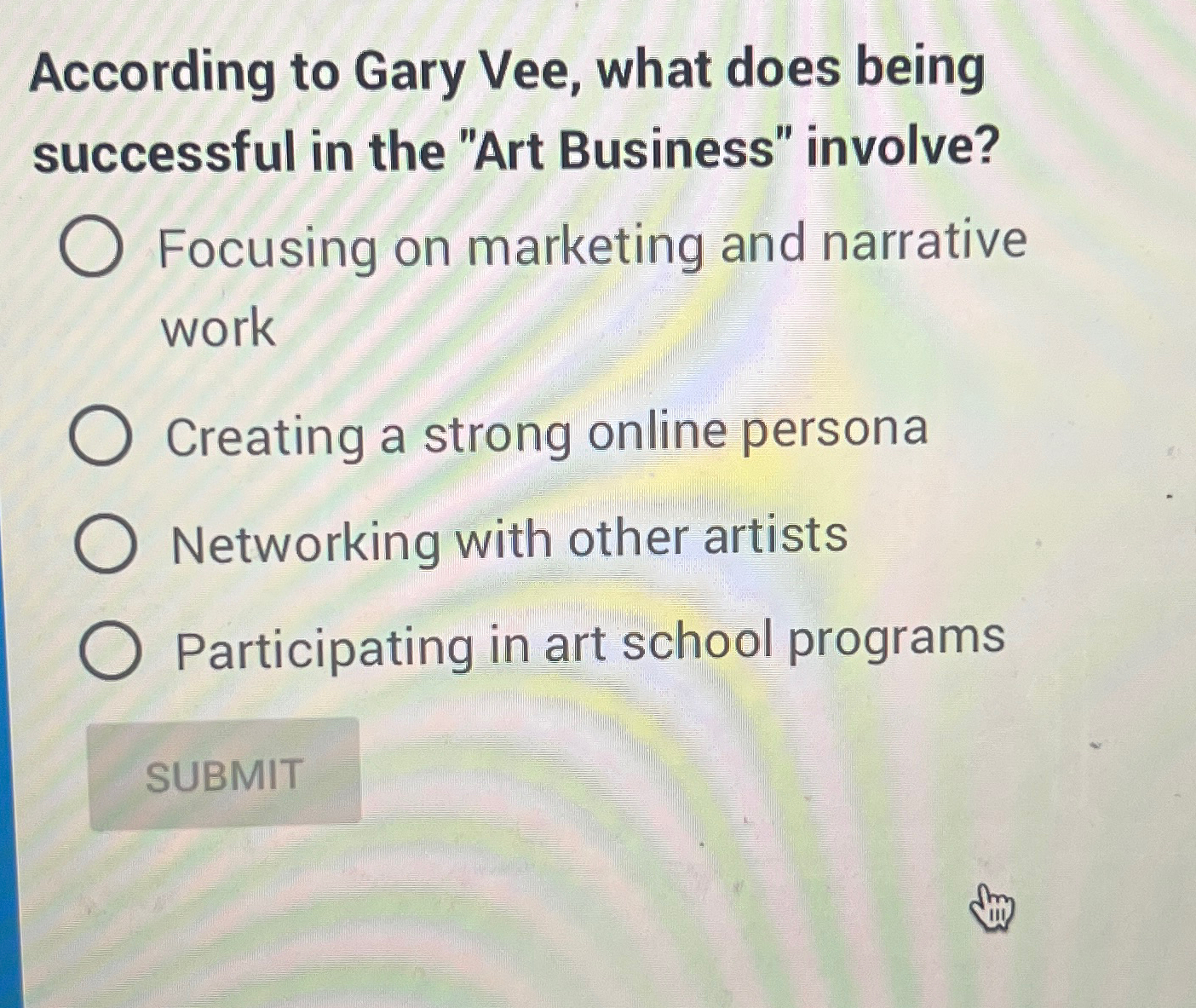 Solved According to Gary Vee, what does being successful in | Chegg.com