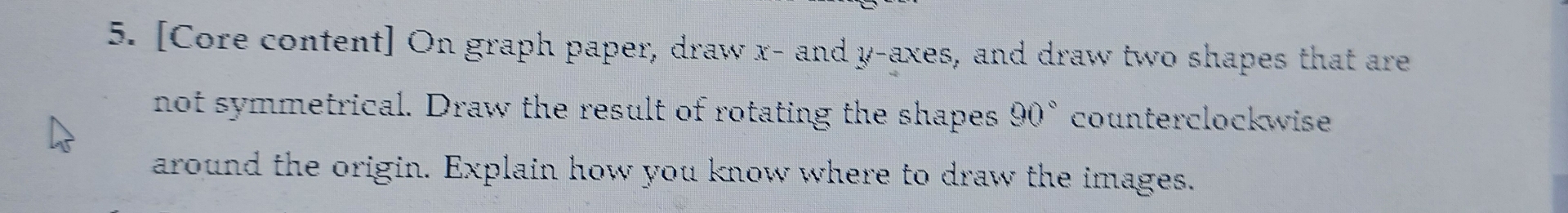 Solved [Core content] ﻿On graph paper, draw x-and y-axes, | Chegg.com