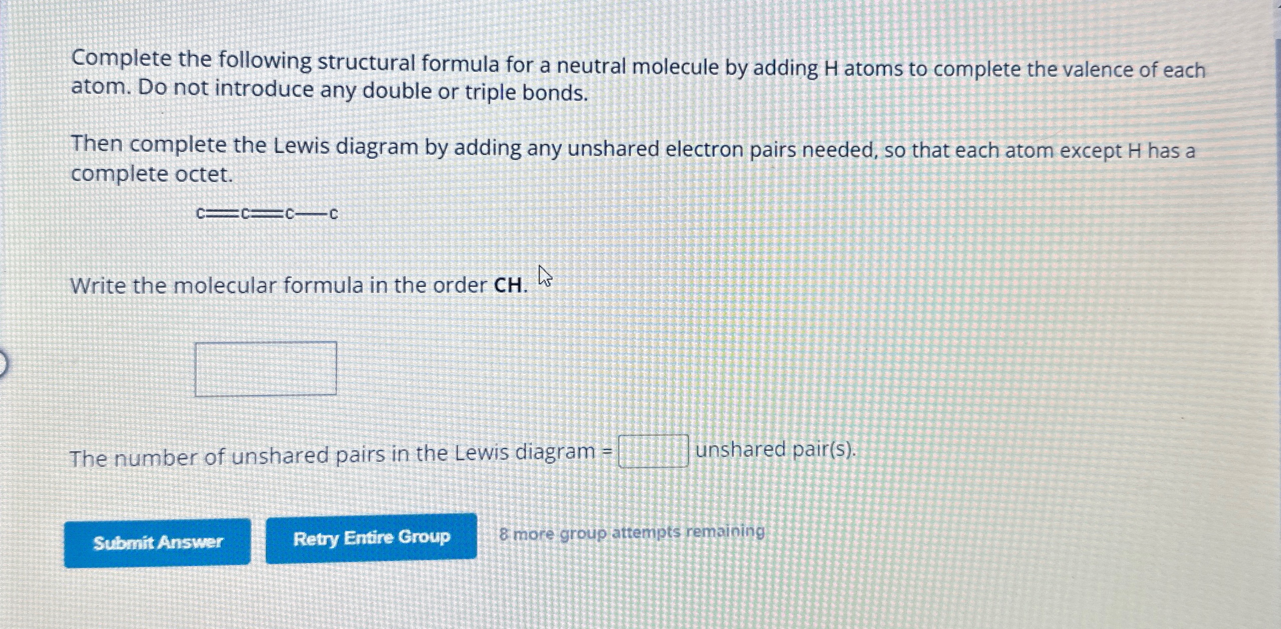 Solved Complete the following structural formula for a | Chegg.com