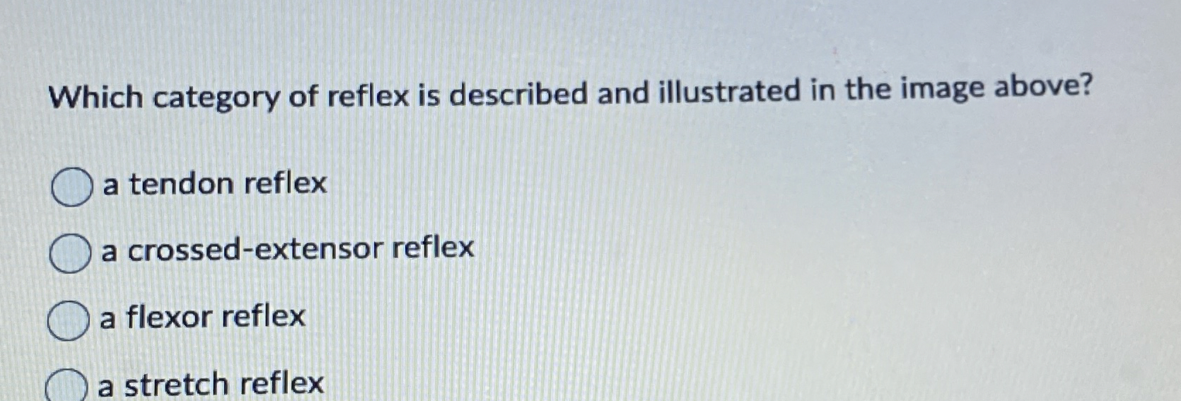 Solved Which category of reflex is described and illustrated | Chegg.com