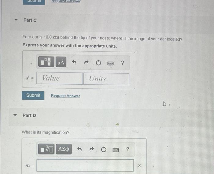 Solved Examining your image in a convex mirror whose radius | Chegg.com