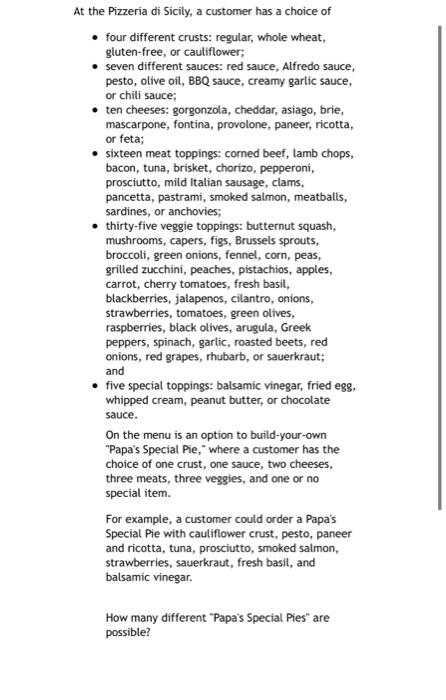 Solved Permutations and combinations "How many different | Chegg.com