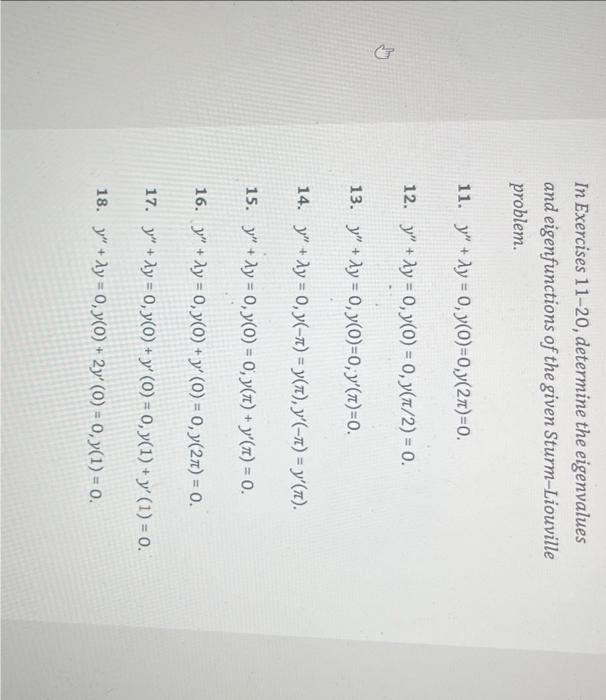 Solved In Exercises 11-20, determine the eigenvalues and | Chegg.com
