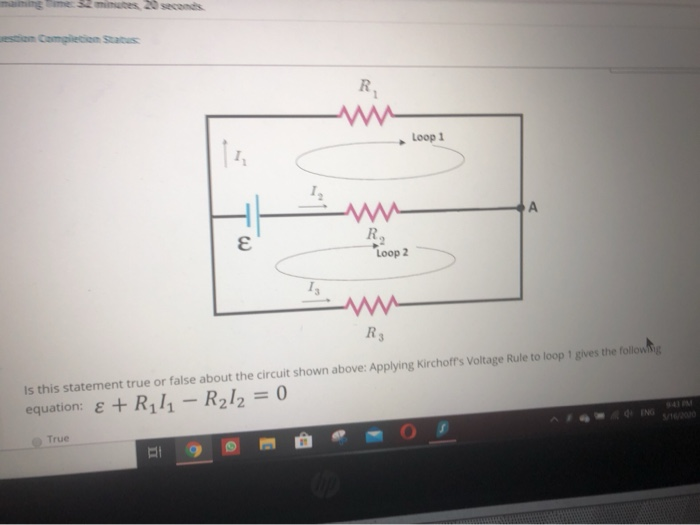 Solved Is this statement true or false about the circuit | Chegg.com