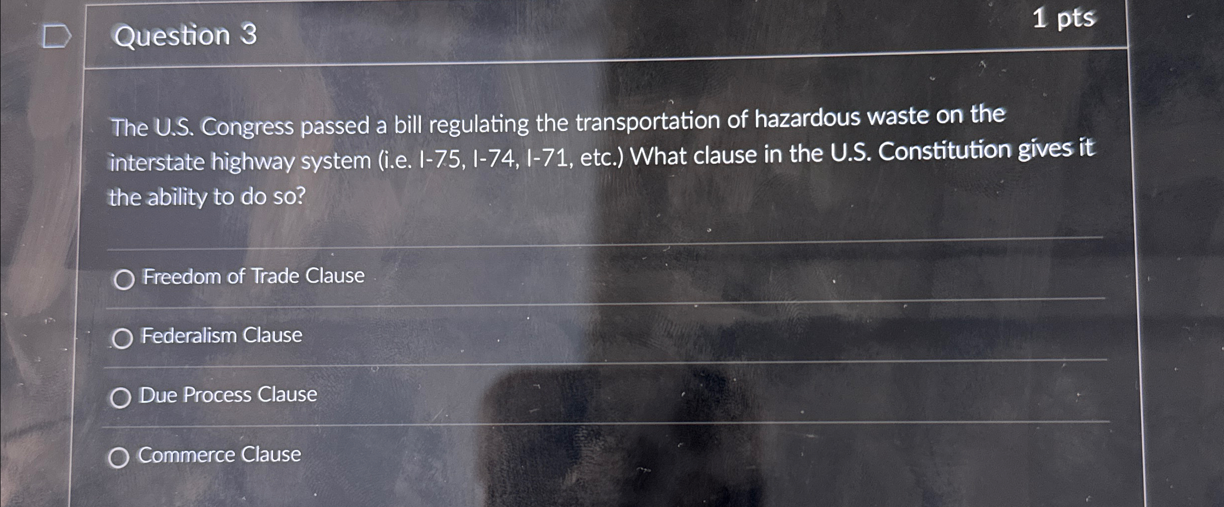 Solved Question 31 ﻿ptsThe U.S. ﻿Congress passed a bill | Chegg.com