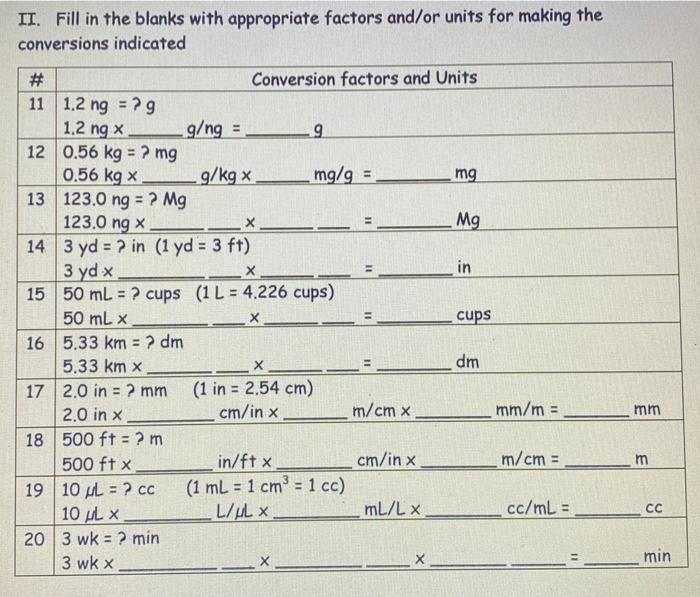 Solved I. Correct each of the following quantities to | Chegg.com