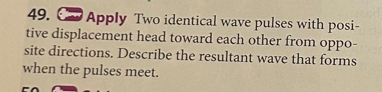 Solved Two identical wave pulses with positive displacement | Chegg.com