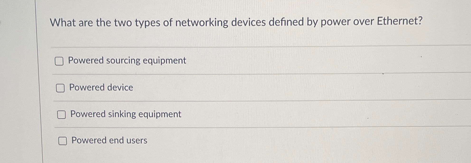 Solved What are the two types of networking devices defined | Chegg.com