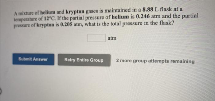 Solved A mixture of helium and krypton gases is maintained | Chegg.com