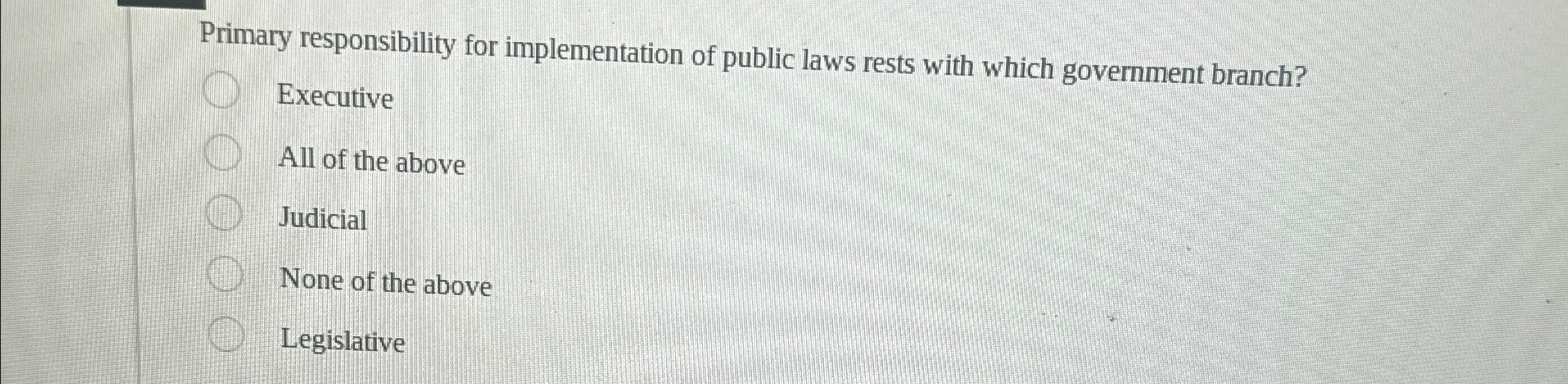 Solved Primary responsibility for implementation of public | Chegg.com