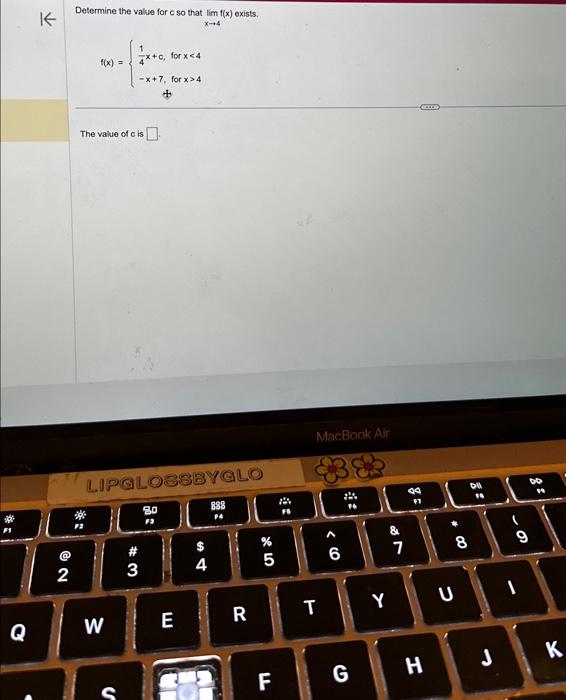 Solved Determine the value for c so that limx→4f(x) exists. | Chegg.com