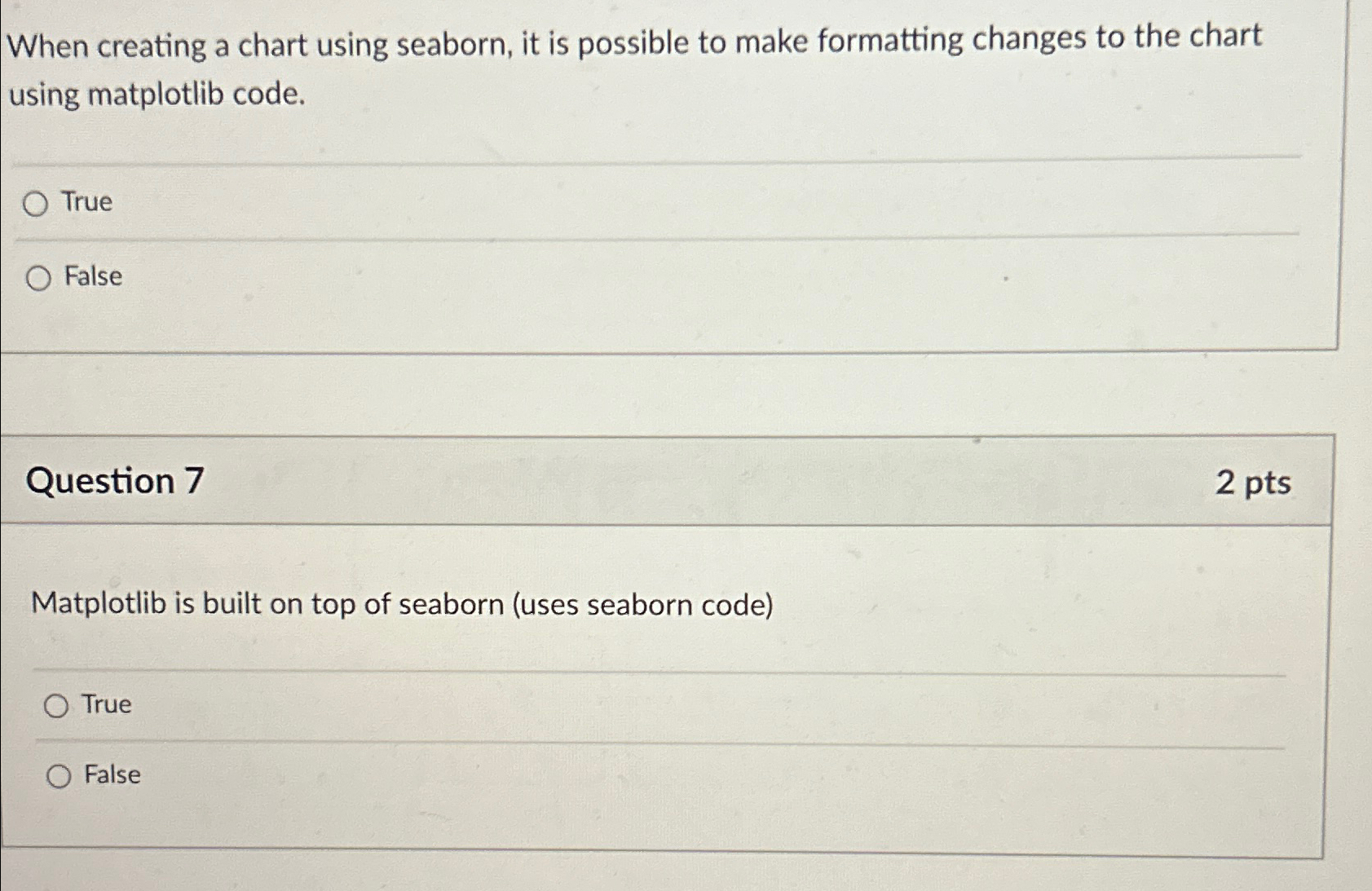 Solved When creating a chart using seaborn, it is possible | Chegg.com