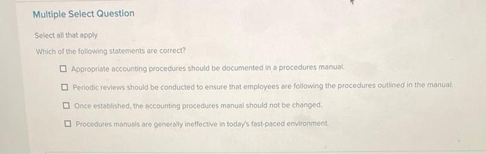 Solved Multiple Select Question Select all that apply Which | Chegg.com