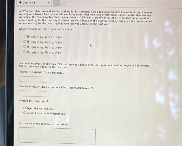 Solved working at the company. Test this claim at the α=0.05 | Chegg.com