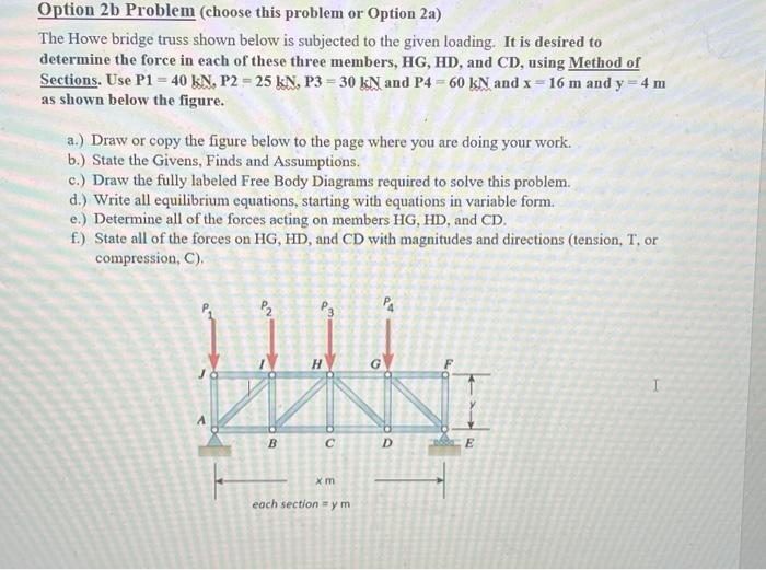Solved Option 2b Problem (choose this problem or Option 2a) | Chegg.com