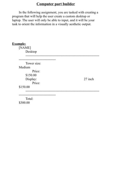 Solved In the following assignment, you are tasked with | Chegg.com