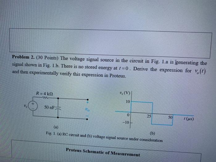 Solved Problem 2. (30 Points) The voltage signal source in | Chegg.com