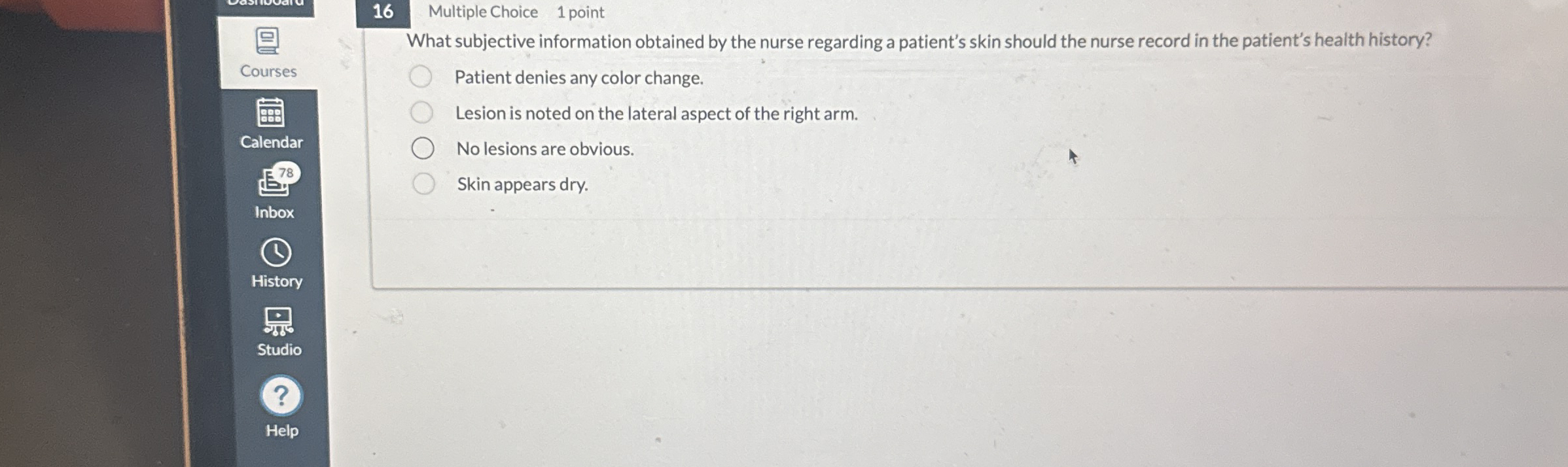 Solved 16 ﻿Multiple Choice 1 ﻿pointWhat subjective | Chegg.com